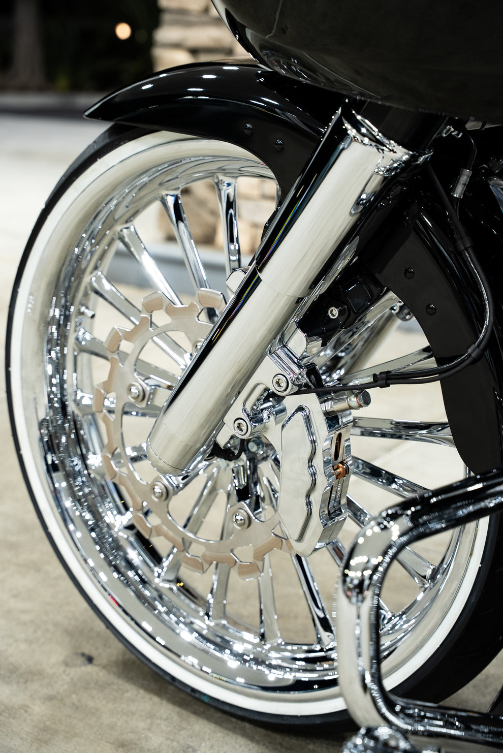 23' Chrome Wide Spoke Wheel Package – Long Beach Custom Baggers